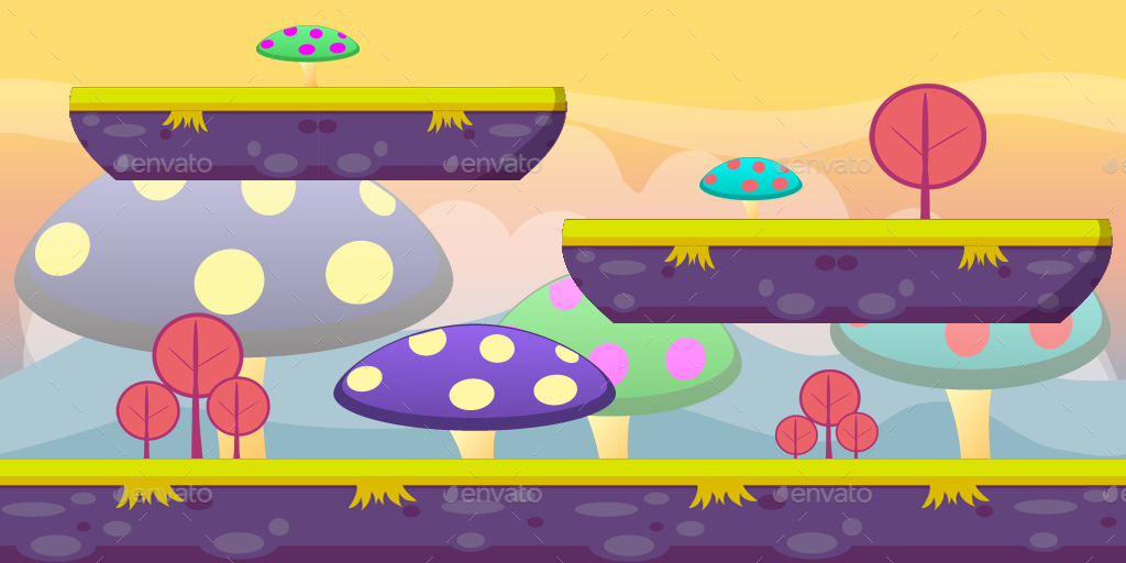 10 Platformer Game Backgrounds Set 02, Game Assets | GraphicRiver